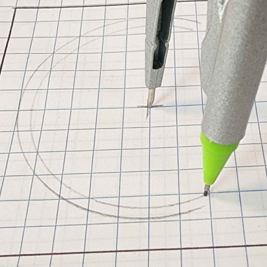 Drawing A Scale Track Plan-How To Use A Compass – The Model Railroad ...